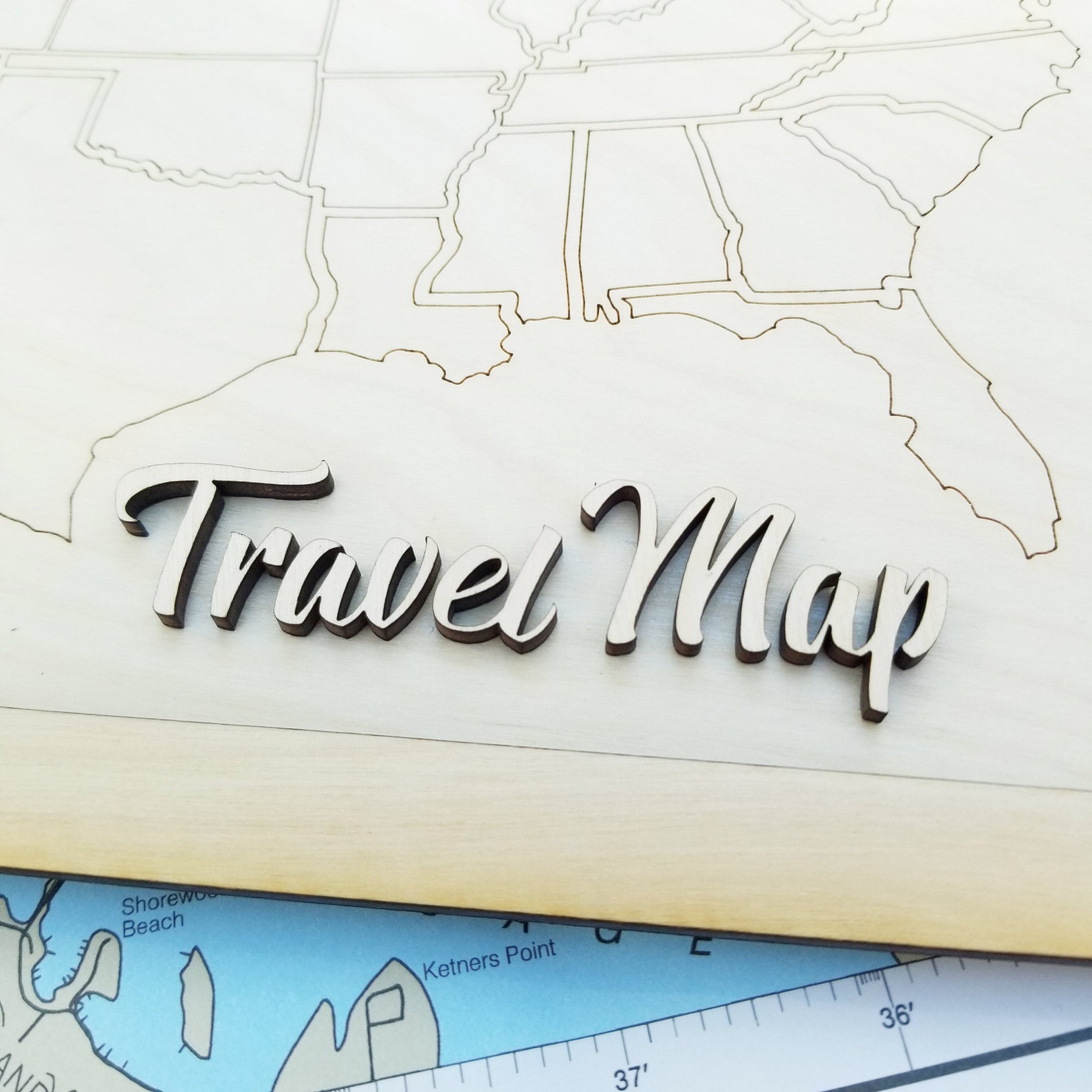 Glowforge File | US Map | Laser SVG File | Travel Map SVG | Adventure ...