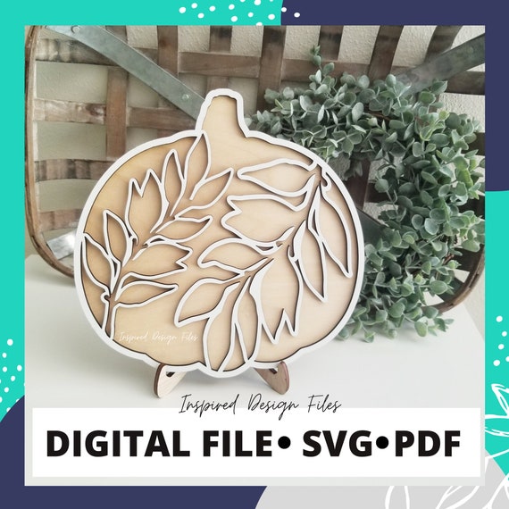 Fall Pumpkin Laser SVG File Glowforge File Autumn Décor | Etsy
