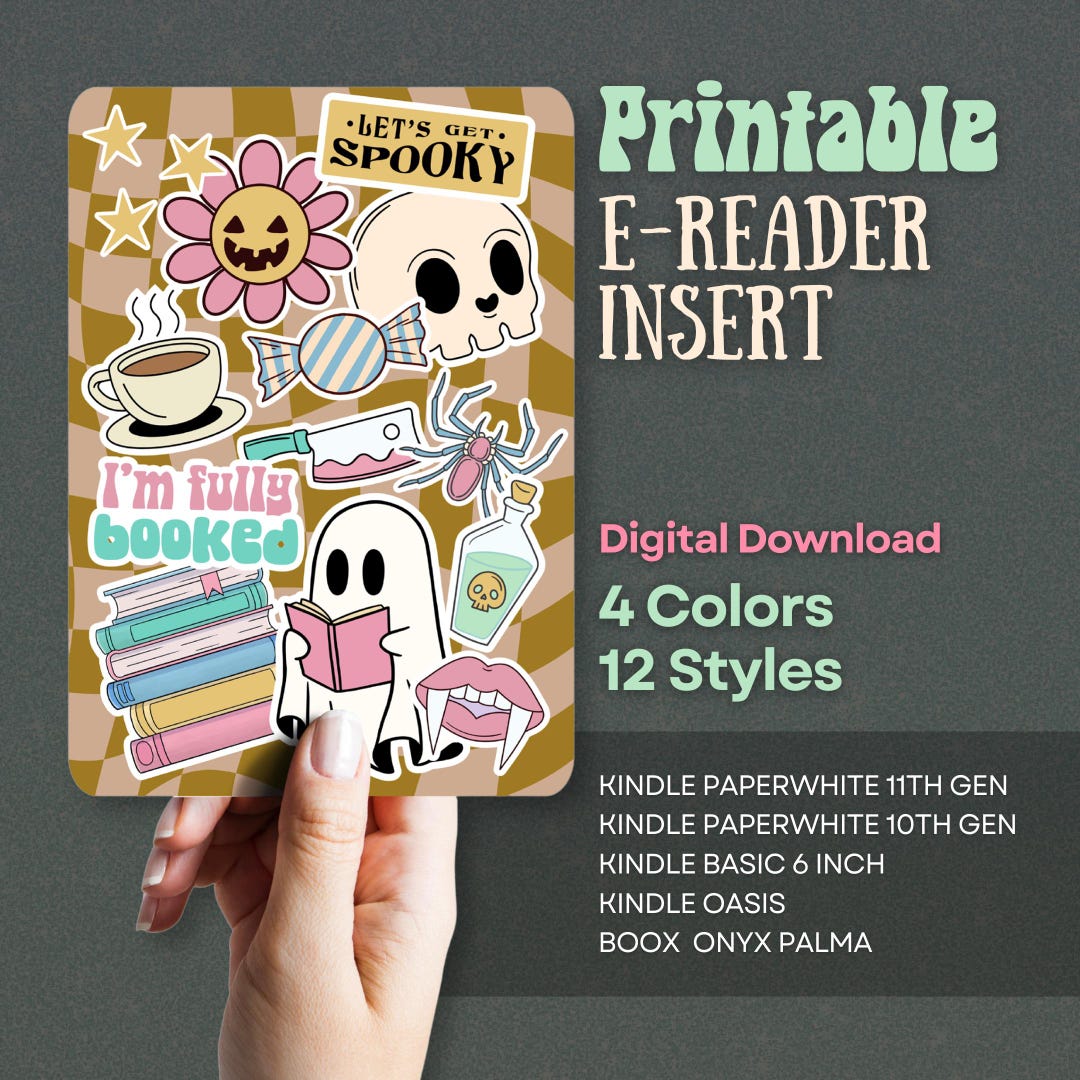 E-reader Kindle Insert Printable for Clear Case, Paperwhite, 11th Gen ...