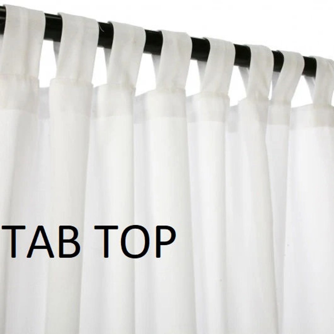 Add Tab Tops Back Taps Tie Top to Our Custom Made Curtains - Etsy
