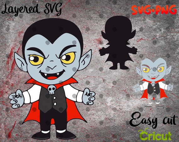 Layered SVG Vampire for Cricut Horror Svg Dracula Vinyl - Etsy