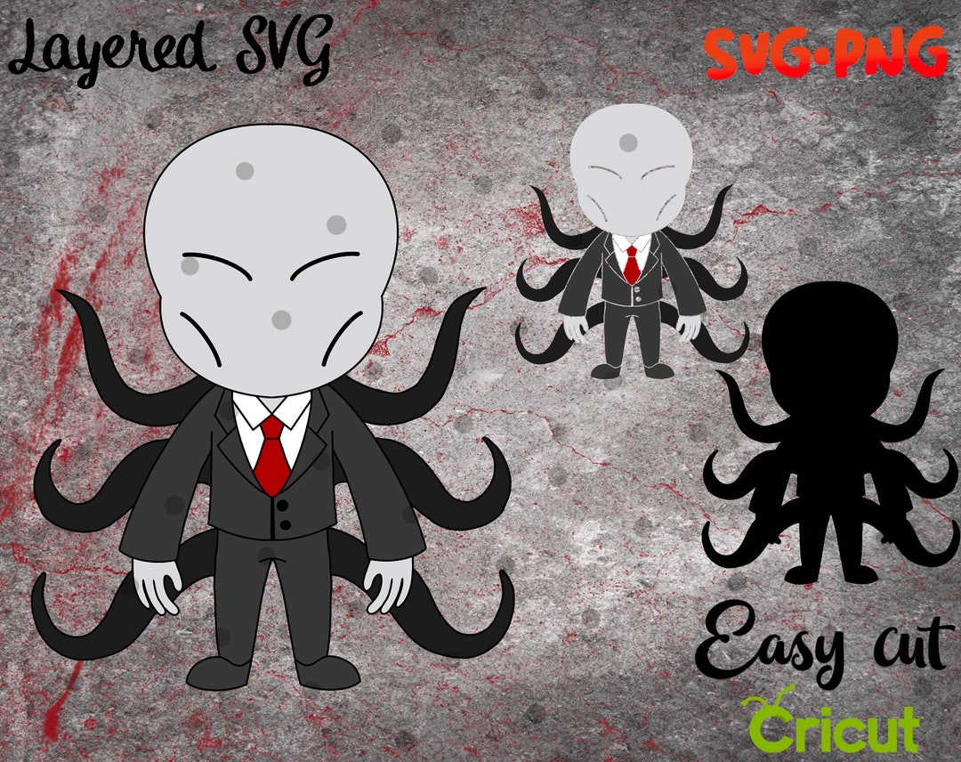 Couches SVG Сhibi Slenderman pour Cricut Horror Svg Vinyl - Etsy France