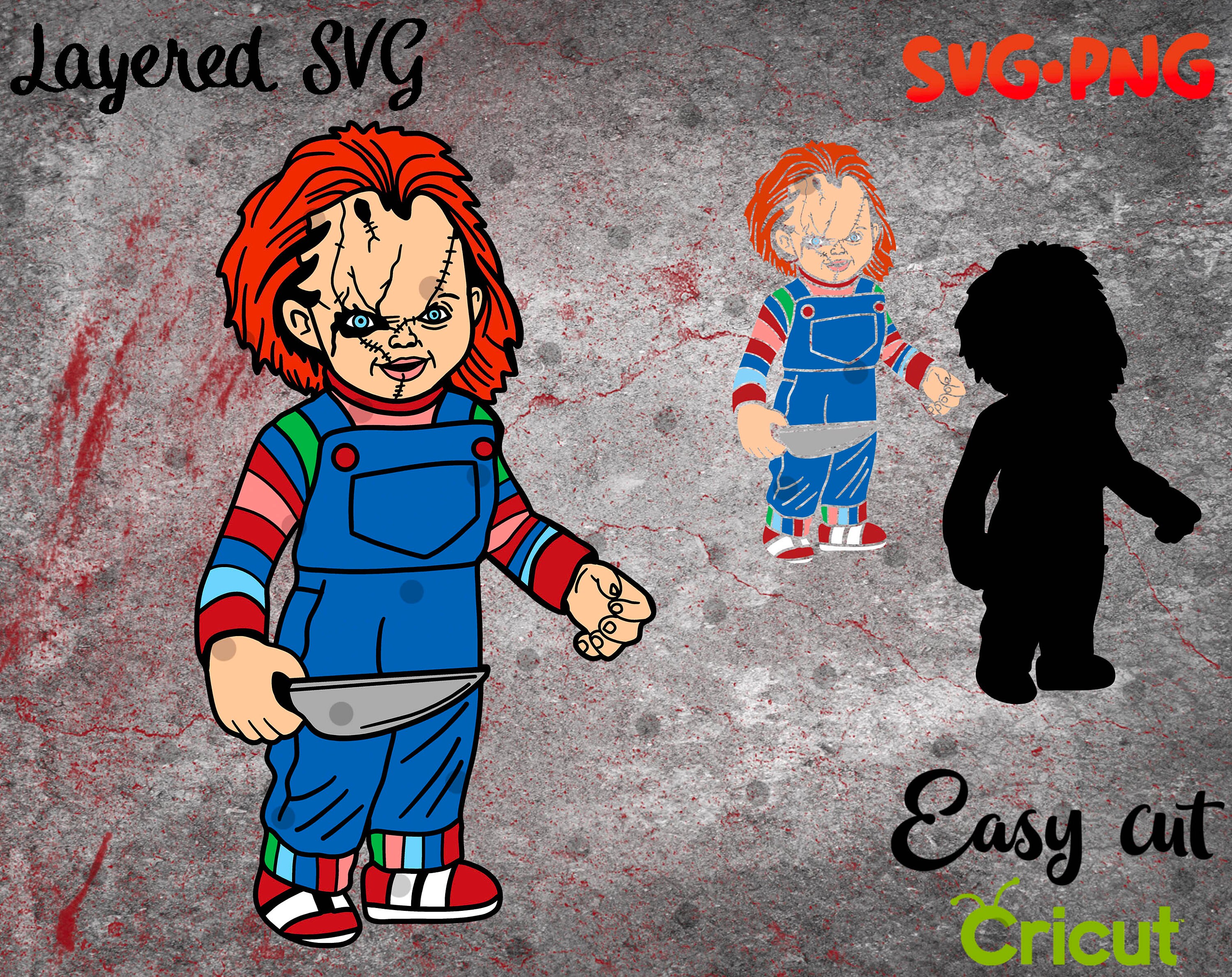 Layered SVG Chucky for Cricut Horror Svg Vinyl File Ghost - Etsy Singapore