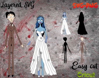 Layered SVG Bundle Corpse Bride for Cricut Horror Svg Vinyl | Etsy