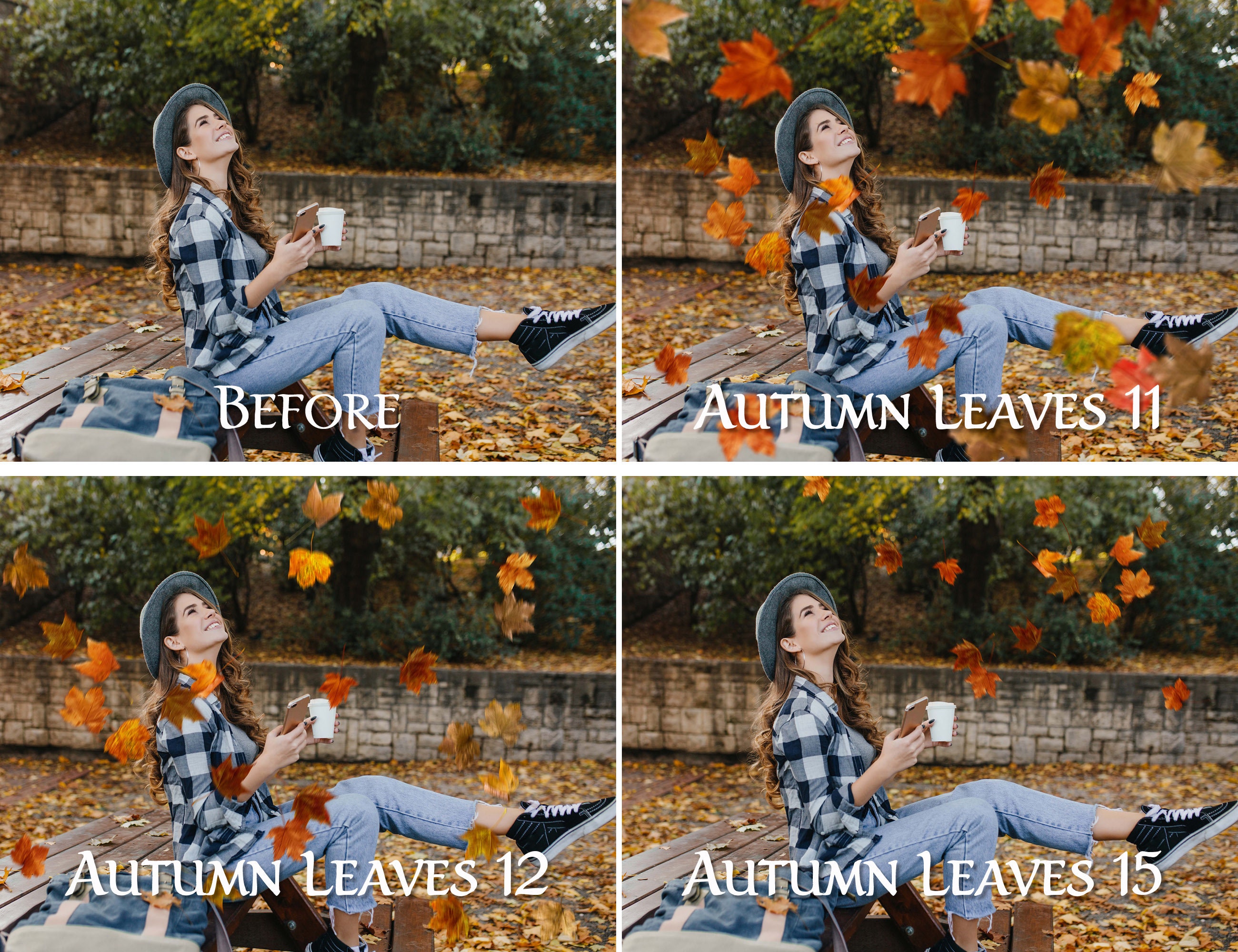 40 Autumn Leaves Overlays 40 Pn Overlays Photo Overlays - Etsy