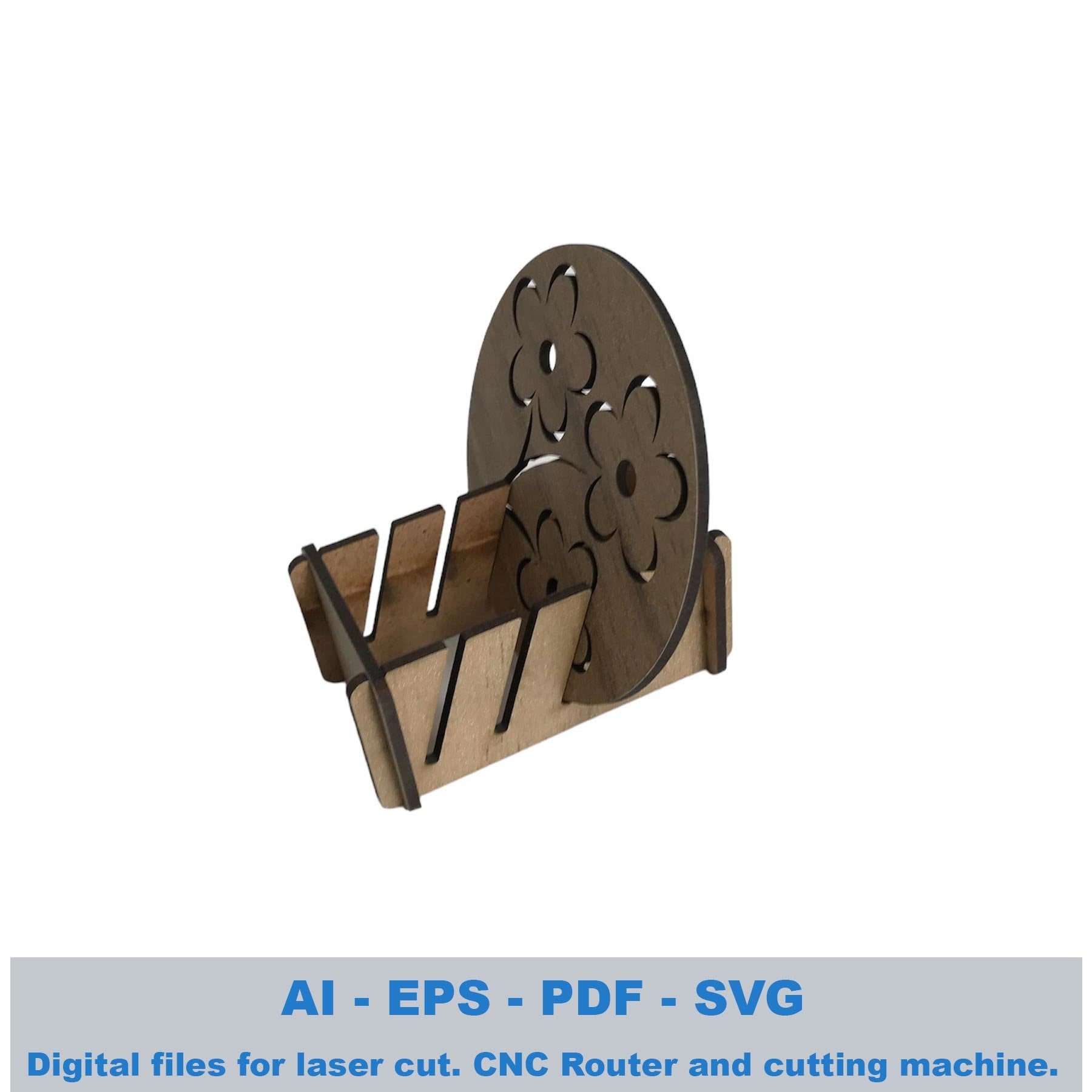 Coaster Holder Stand Laser Cut Ai Glowforge Svg CNC Router Cutting ...