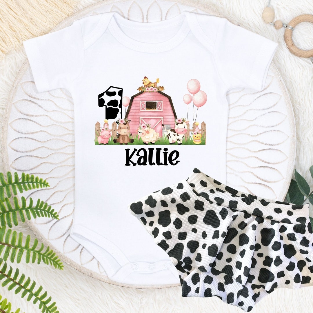 Baby Girls 1st Birthday Farm Smash Cake Outfit/sweet and Stylish ...
