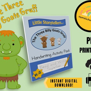 The Three Billy Goats Gruff DIGITAL Handwriting Activity Pack US ...