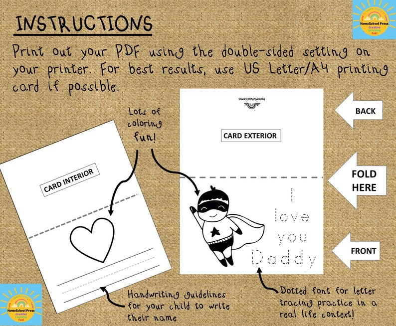Printable DIY Superhero Fathers Day 'I Love You Daddy' Coloring Card ...