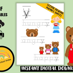 Goldilocks and the Three Bears DIGITAL Handwriting Activity Pack US ...