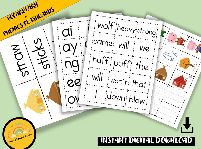 The Three Little Pigs K-2 BUNDLE: Letter Tracing Storybook/handwriting ...