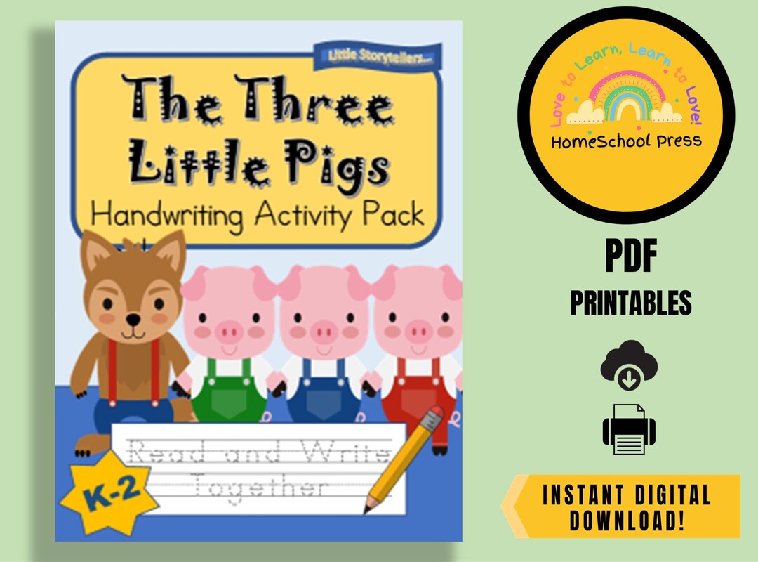 The Three Little Pigs DIGITAL Handwriting Activity Pack US Edition ...