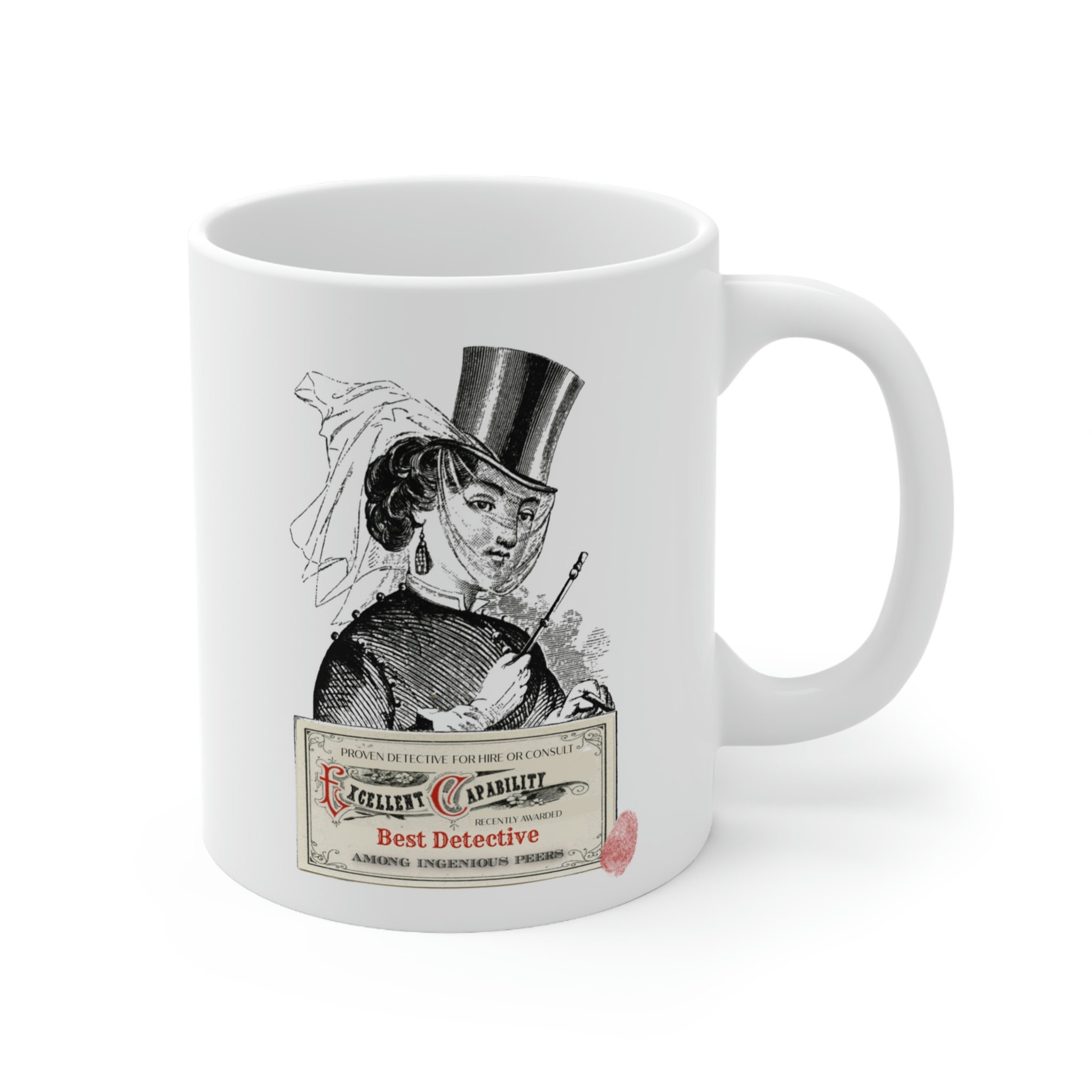 Best Detective Mug Double Sided, Victorian Style, Murder Mystery Party ...