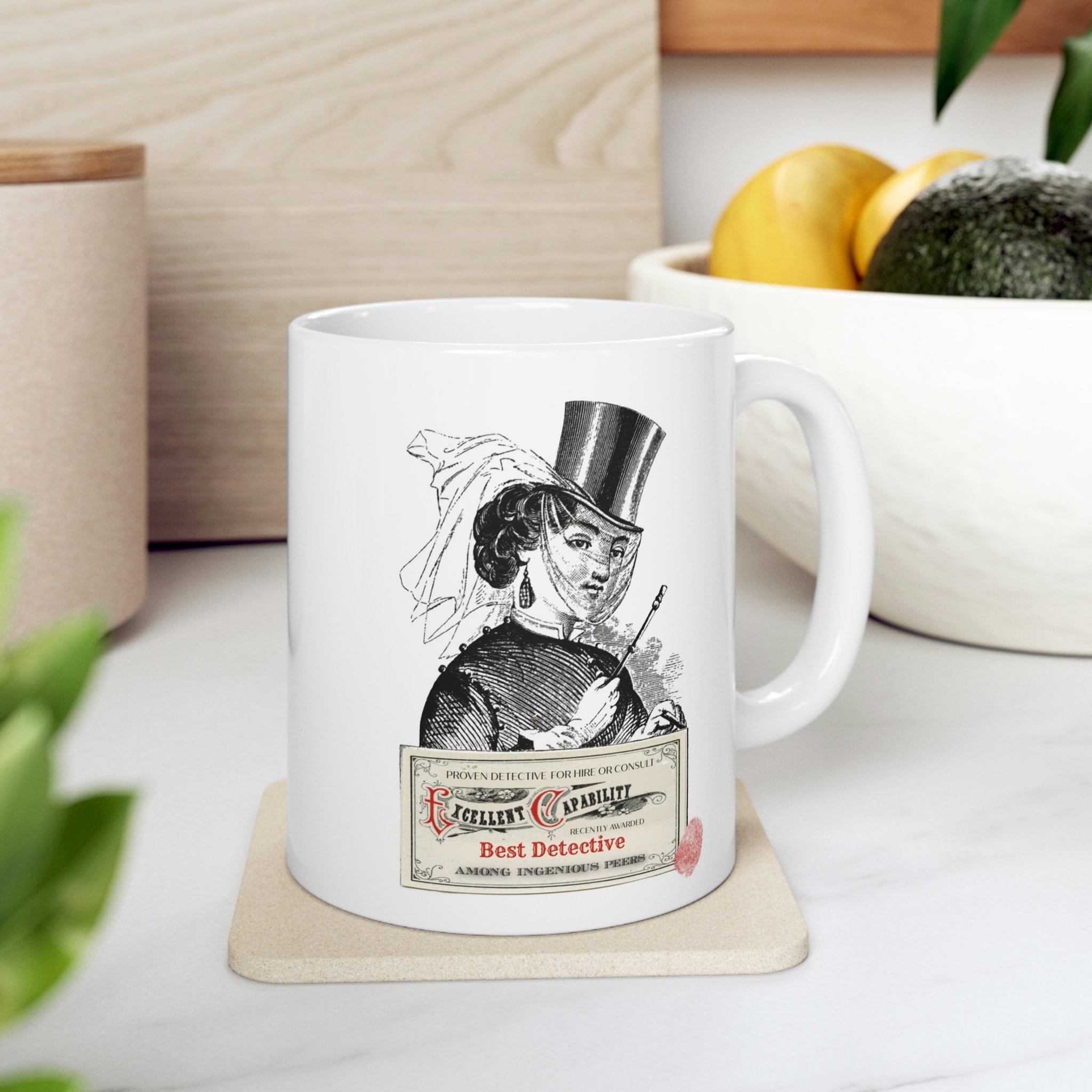 Best Detective Mug Double Sided, Victorian Style, Murder Mystery Party ...