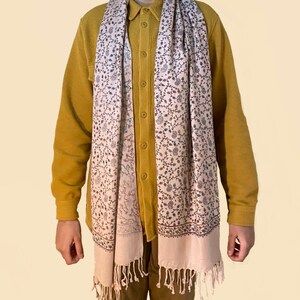 Hand embroidered Kashmiri Style Shawl with Print | Etsy