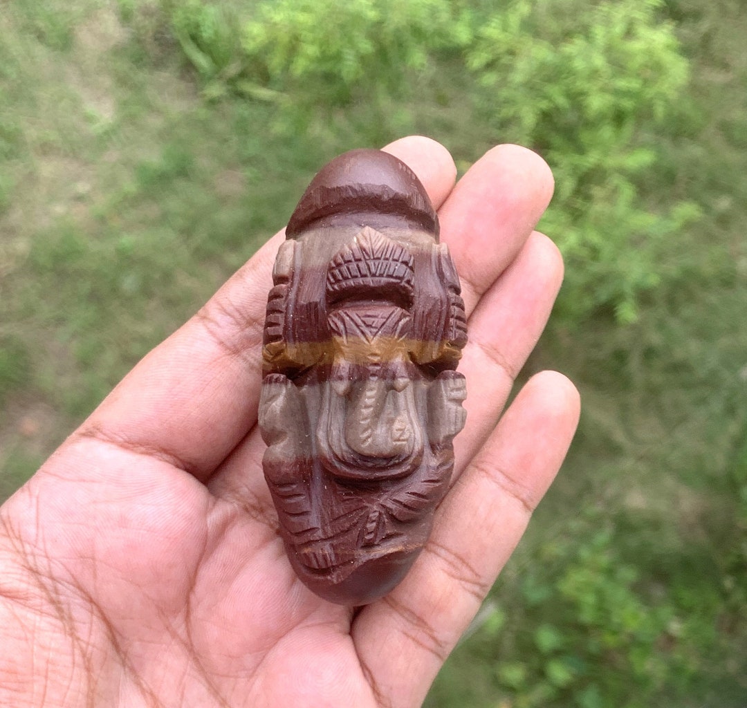 Natural Large Shiva Lingam Hand Carved Lord Ganesh - Etsy