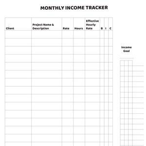Freelance Income Tracker | Printable Income Tracker for Creatives ...