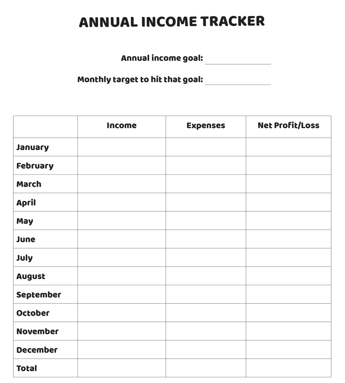 Freelance Tracker Bundle | Printable Income, Expense, and Hourly Rate ...