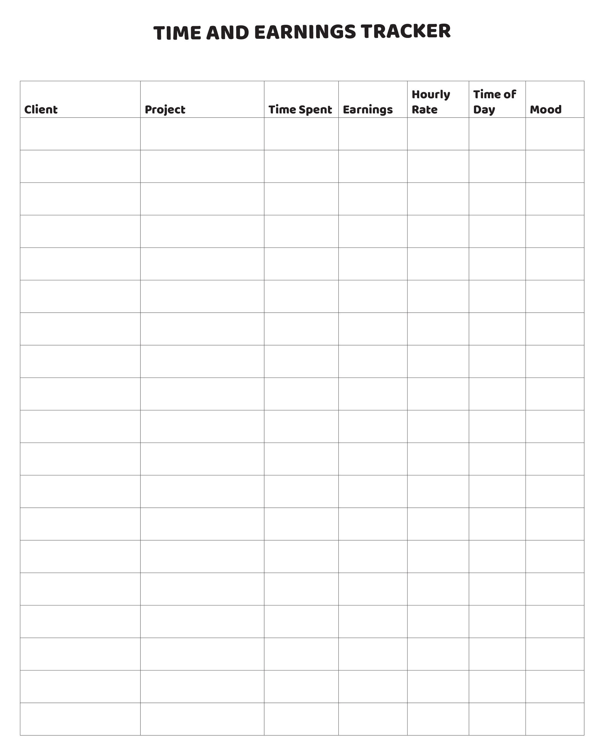 Freelance Tracker Bundle | Printable Income, Expense, and Hourly Rate ...
