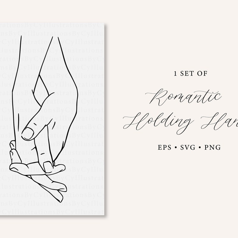 Holding Hands Line Art - Etsy