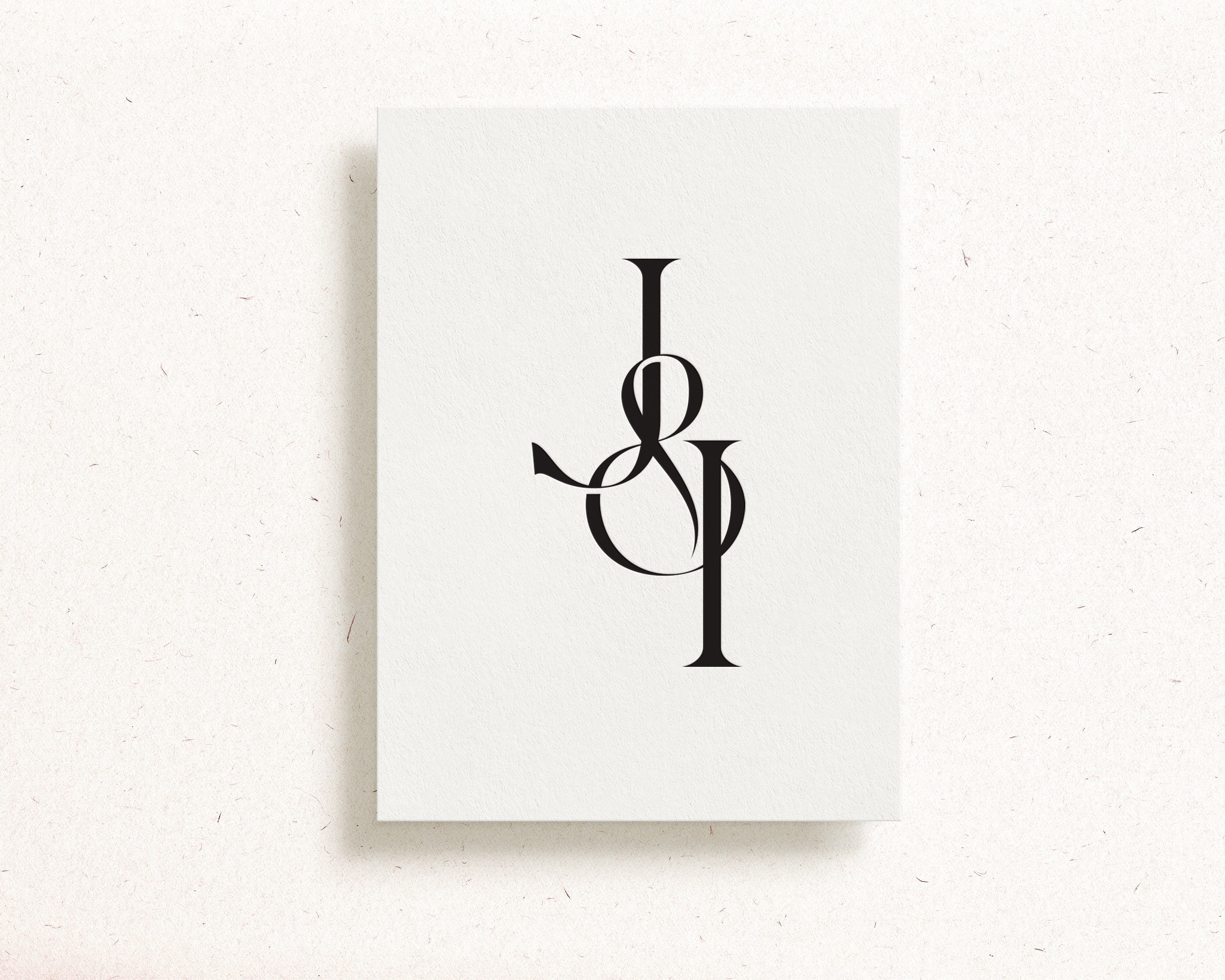 J I Monogram, J and I Wedding Logo, Premade Logo Design, Modern Logo ...