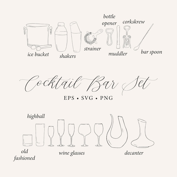 Cocktail Shaker Svg - Etsy