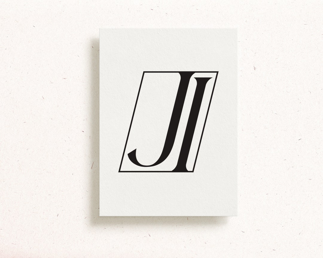 J I Monogram, J and I Wedding Logo, Premade Logo Design, Modern Logo ...