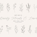 Set of 12 Dainty Floral Svg, Dainty Leaf Svg, Minimalist Flower Svg ...