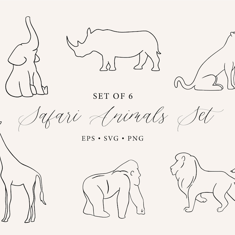 Safari Animals Svg - Etsy Canada