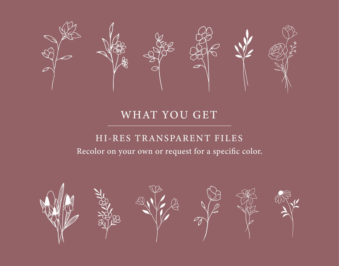 Set of 12 Dainty Floral Svg Dainty Leaf Svg Minimalist - Etsy Canada