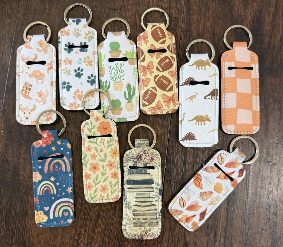 Custom Key Ring Chapstick Holders - Etsy