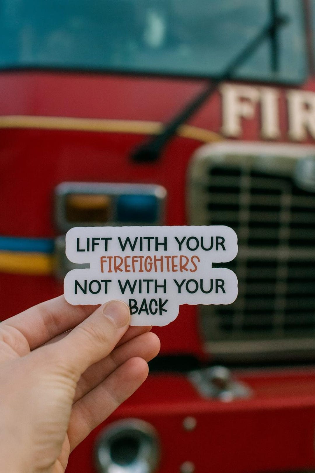 Lift With Your Firefighters Sticker - Etsy