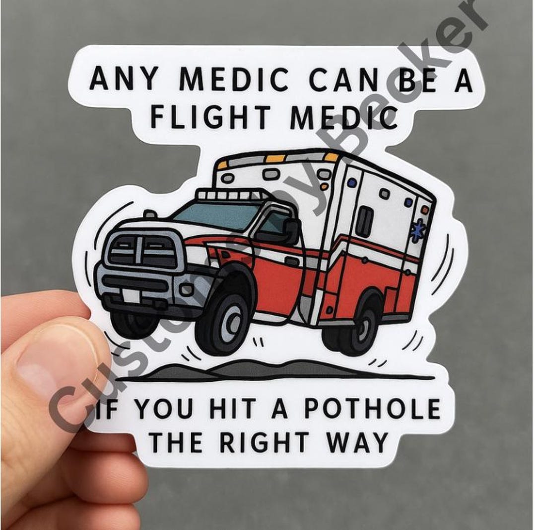 Funny Flight Medic Sticker - Etsy