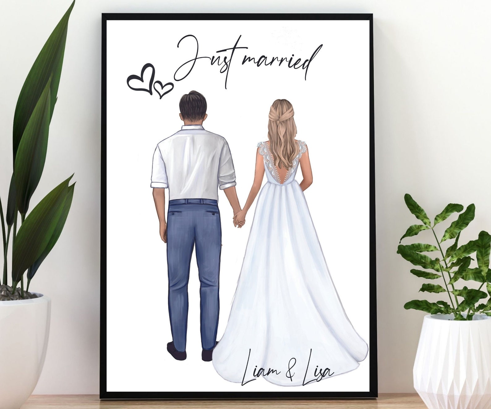 Wedding Gift for Couple Personalized, Wedding Couple Gift, Bride and ...