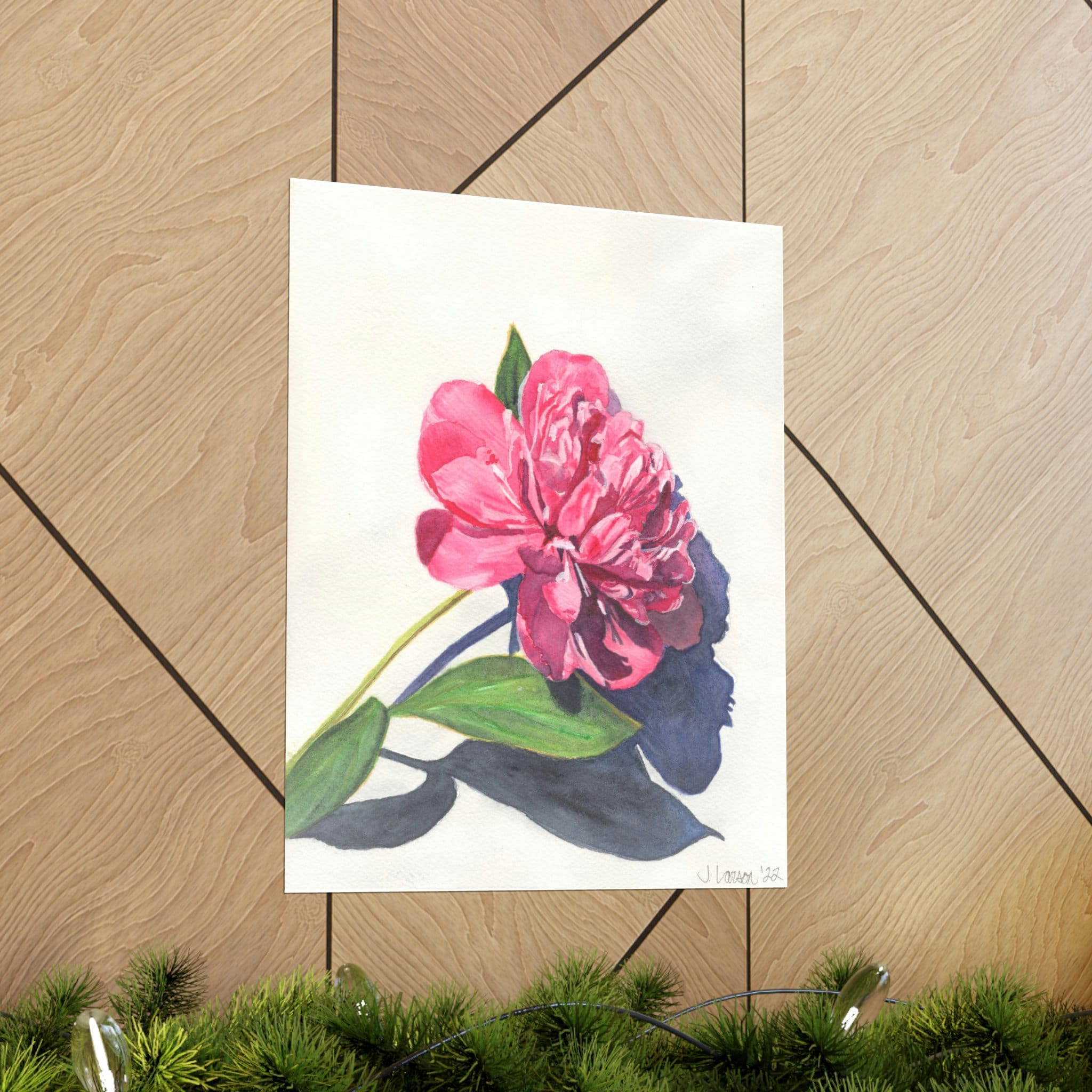 Pink Peony Watercolor Print - Etsy