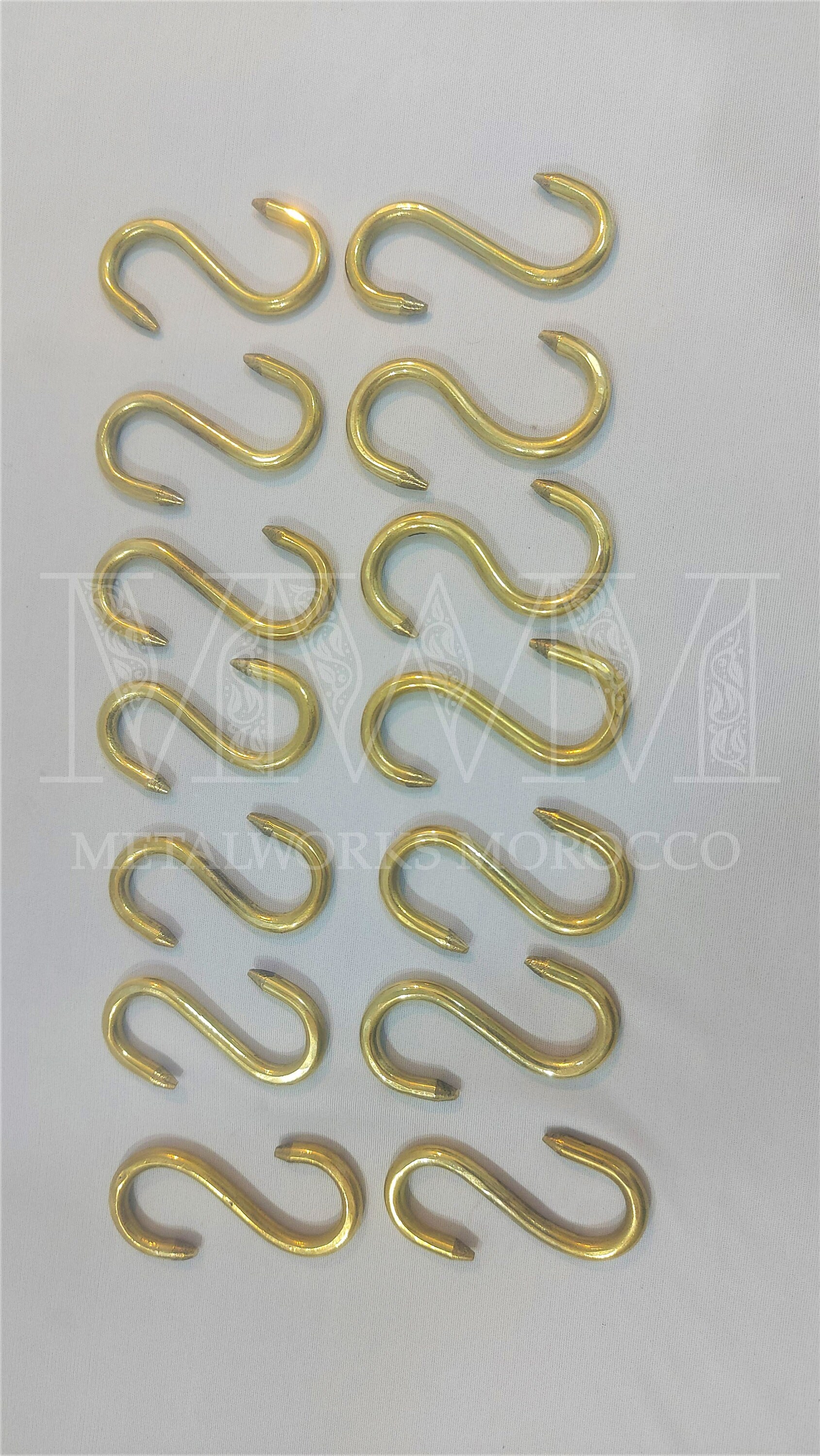 Set of Unlacquered Brass S Hooks for Hanging 3 Inches - Etsy