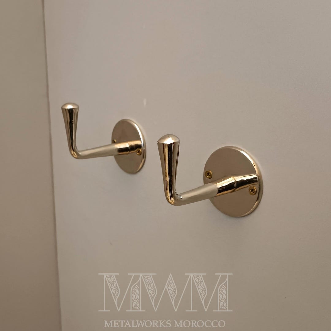 Set of Handmade Chrome Wall Hooks – Hanging Towel Hooks - Etsy