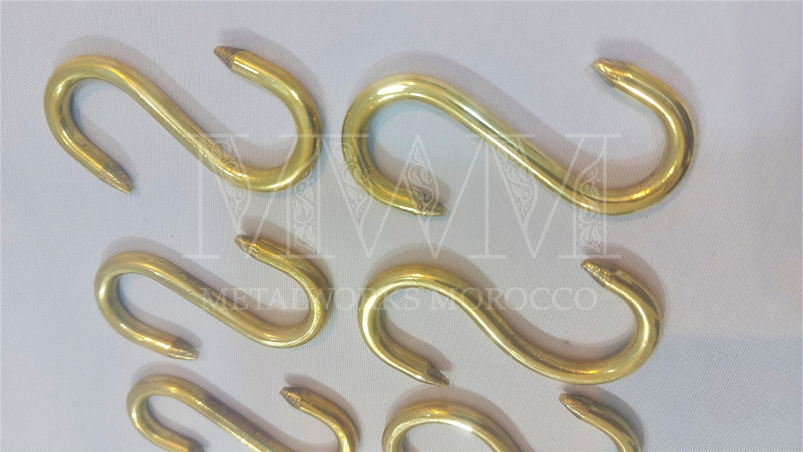 Set of Unlacquered Brass S Hooks for Hanging 3 Inches - Etsy