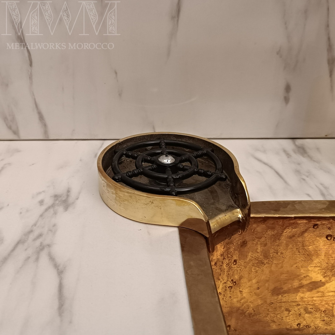 Solid Brass Glass Rinser for Kitchen Sink – Handmade - Etsy
