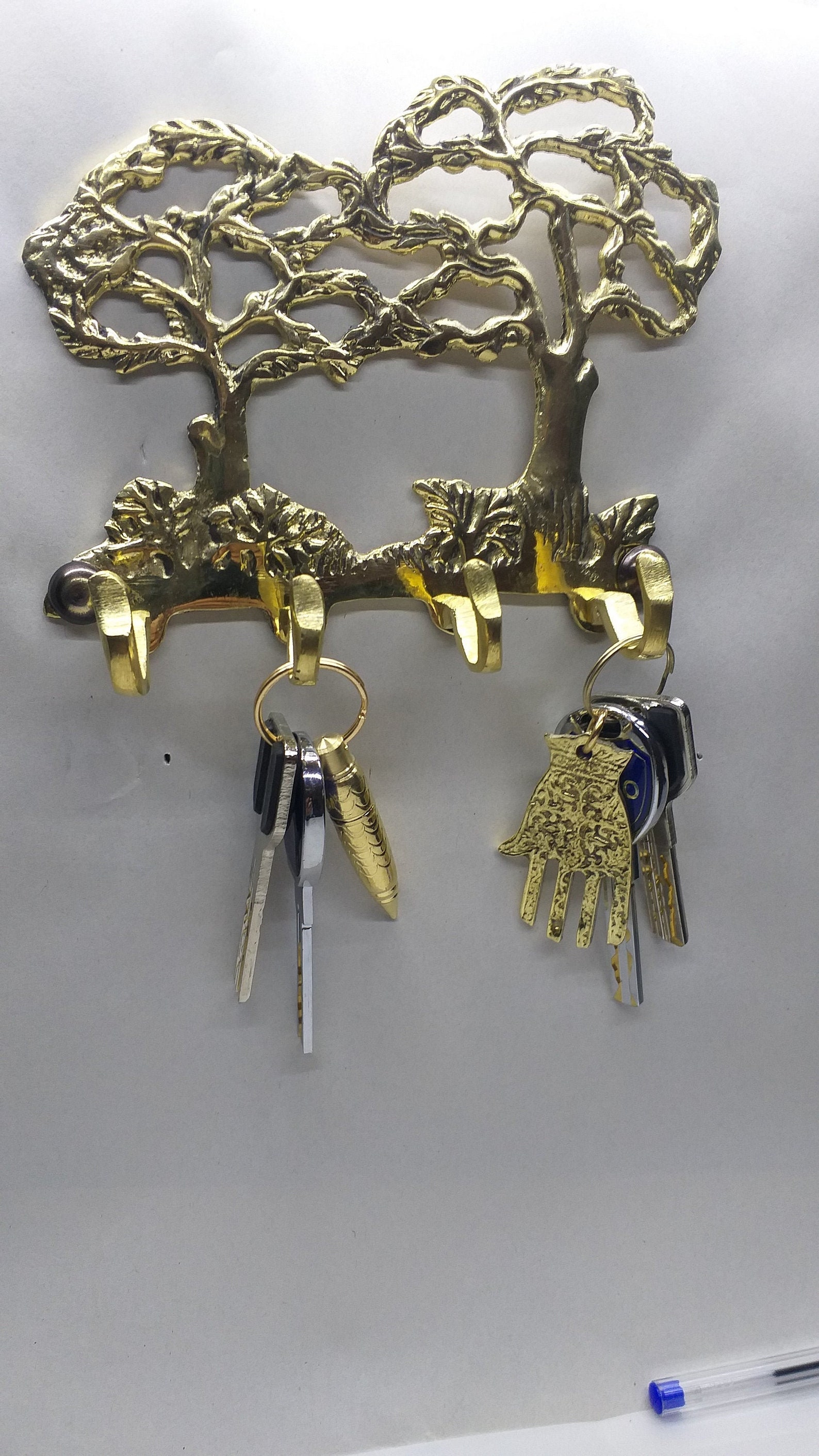 Brass Key Holder for Wall Decorative Key Hanger Entryway - Etsy