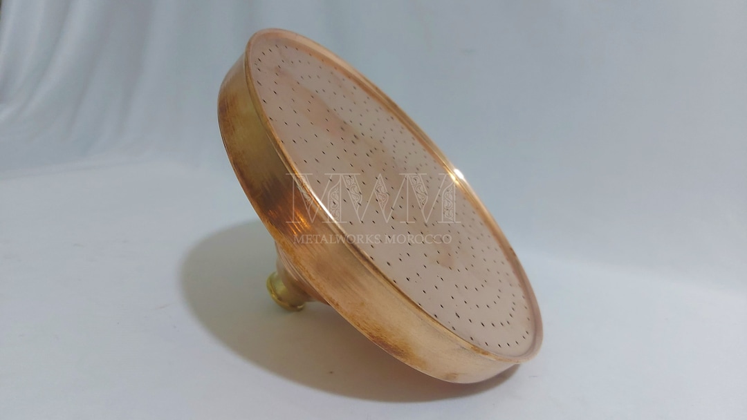 Rustic Copper Rain Shower Head - Handmade Round Showerhead - Etsy