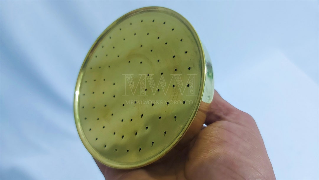 Raw Brass Small Rain Shower Head - Handmade High Pressure Showerhead - Etsy