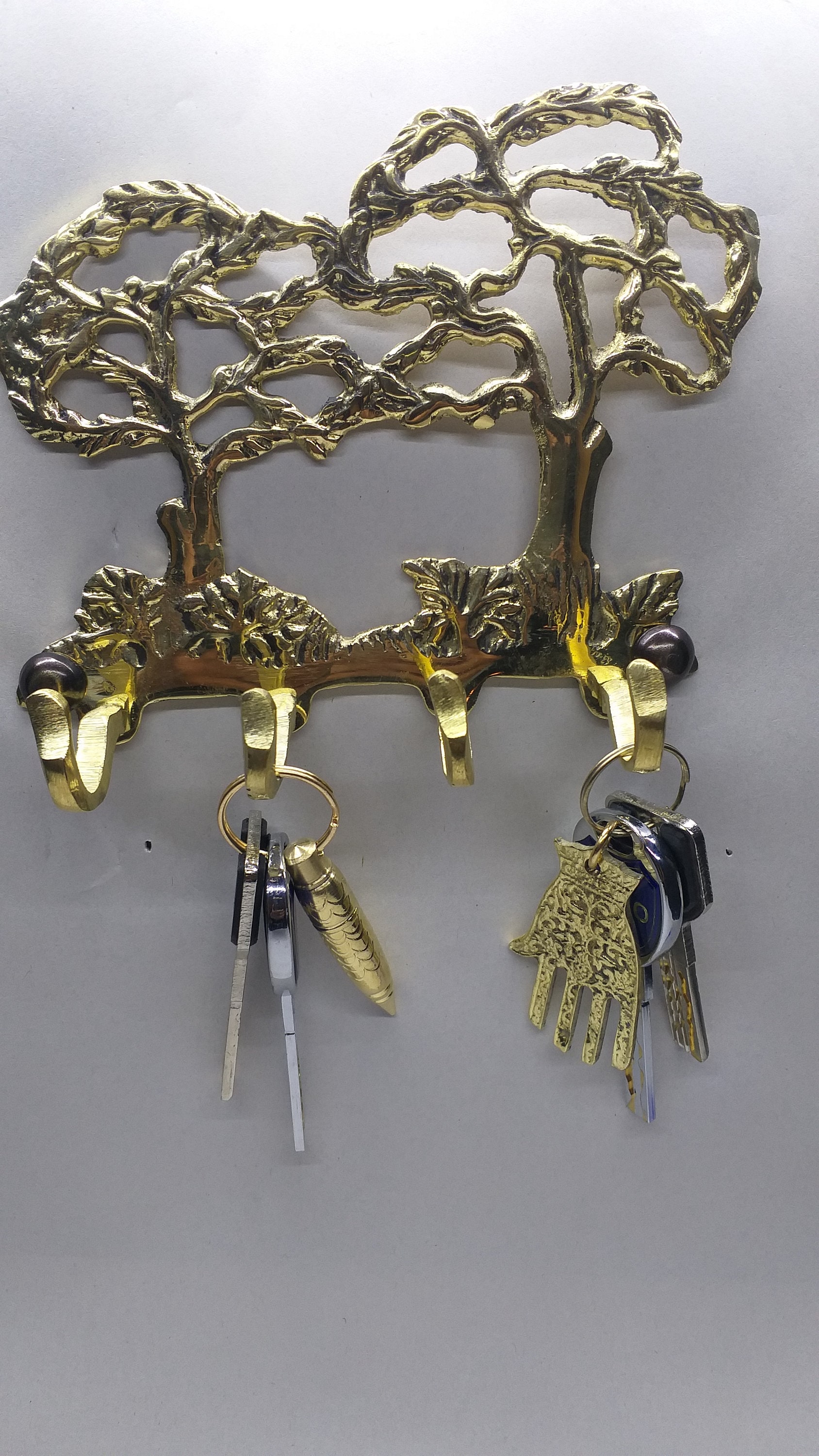 Brass Key Holder for Wall Decorative Key Hanger Entryway - Etsy