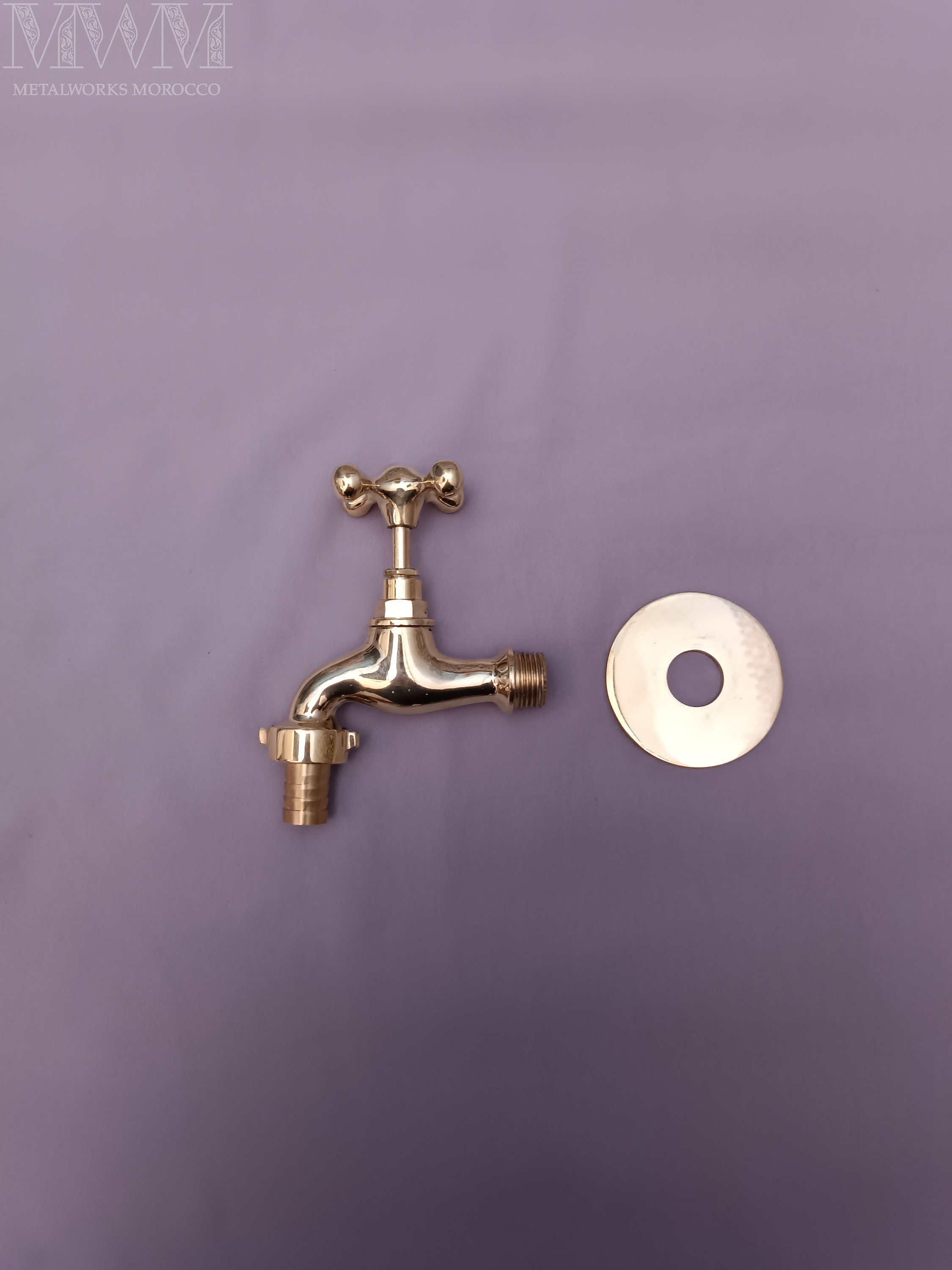Unlacquered Brass Rustic Bib Hose for Outdoor or Indoor - Water Spigot ...