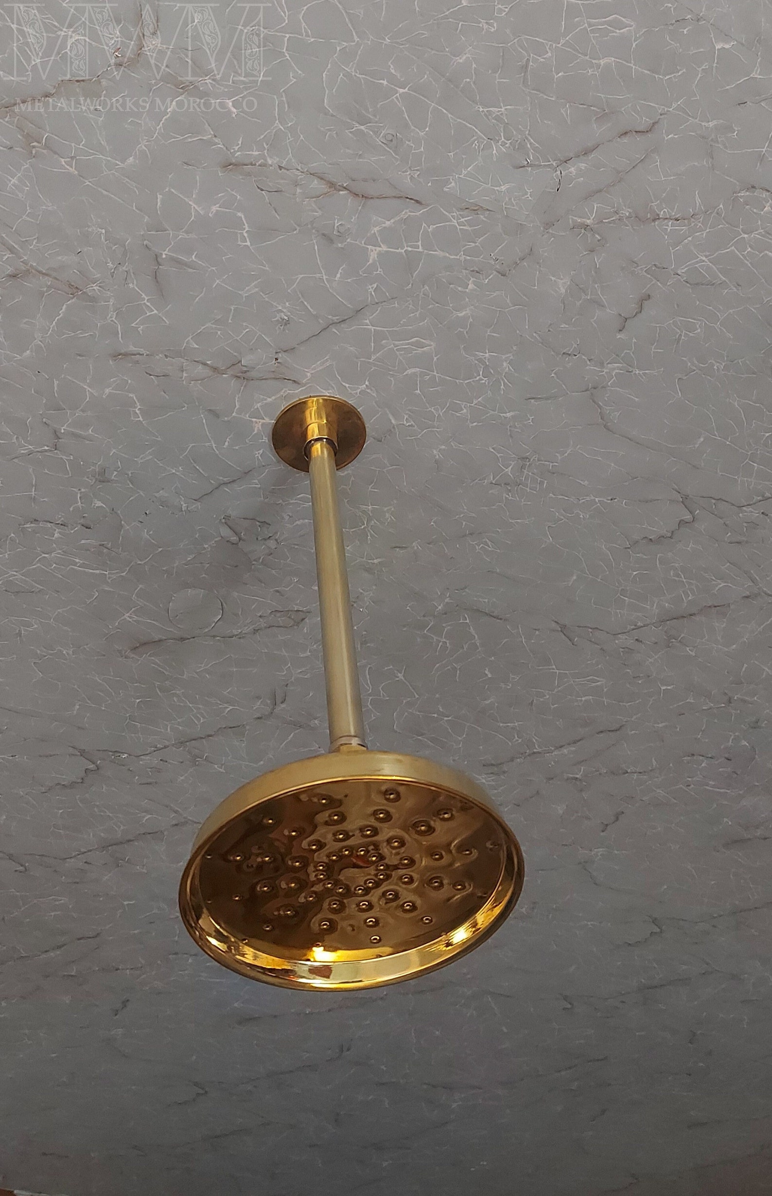 Unlacquered Brass Ceiling Rain Shower Head With Shower Arm - Etsy