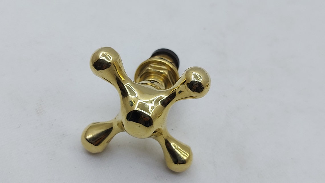 Set of 2 Handmade Brass Solid Faucet Handles Valve Handles - Etsy