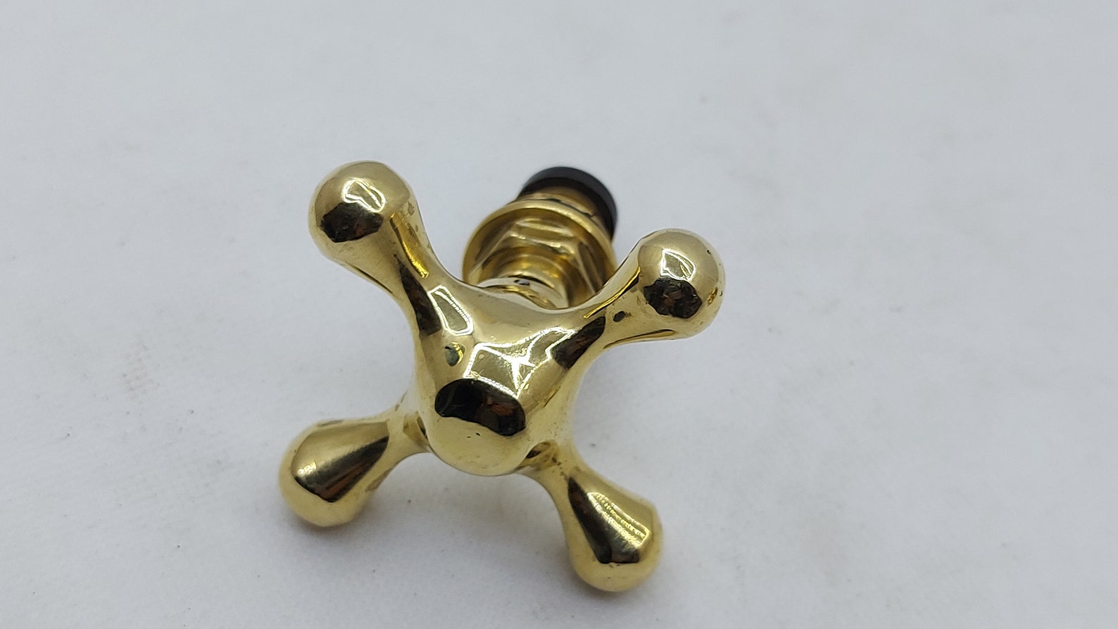 Set of 2 Handmade Brass Solid Faucet Handles - Valve Handles - Cross ...