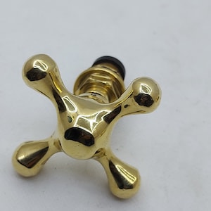 Set of 2 Handmade Brass Solid Faucet Handles - Valve Handles - Cross ...