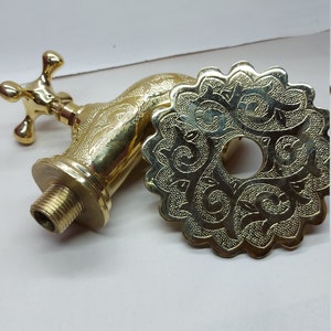 Brass Water Tap Engraved Water Spigot Moroccan Water | Etsy