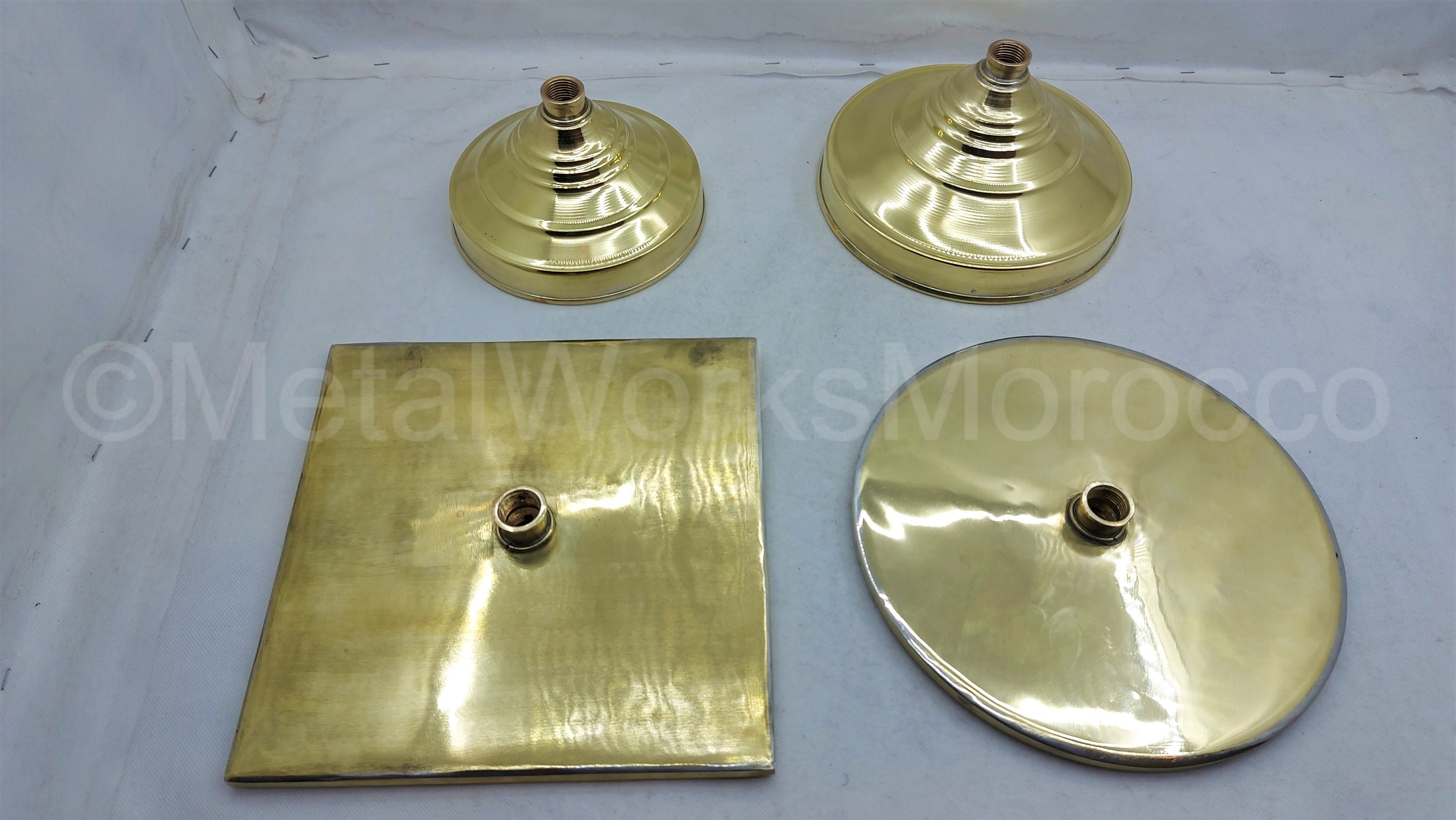Unlacquered Brass Rain Shower Head Conical Square and Round | Etsy